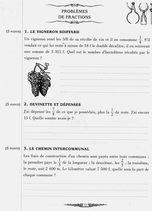 PROBLÈMES DE ...FRACTIONS